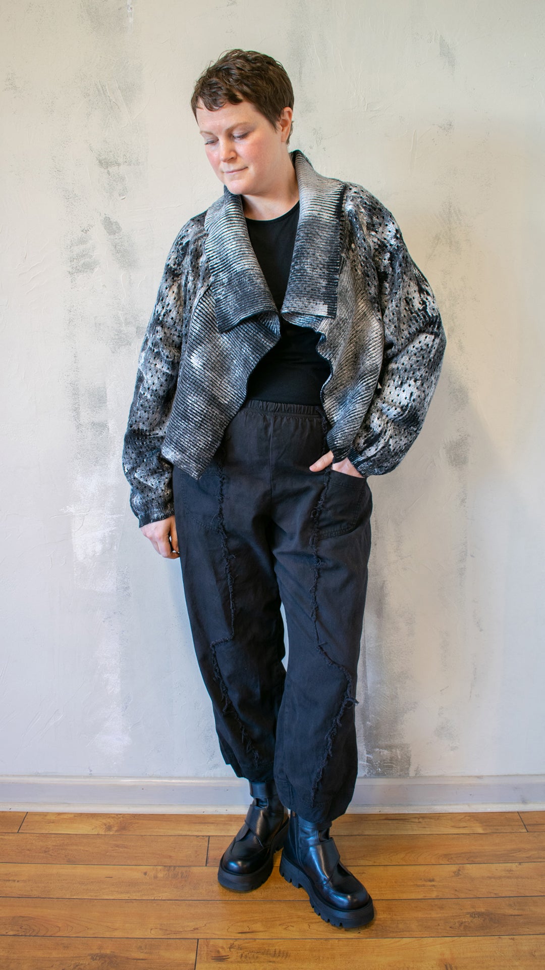 Filigree Cardigan in Zinc – Gaia Boutique